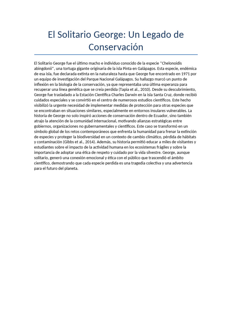Solitario George | PDF