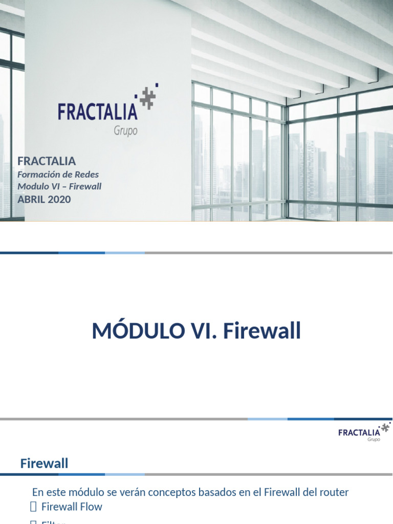 Módulo 6 - Firewall | PDF | Cortafuegos (informática) | Enrutador ...