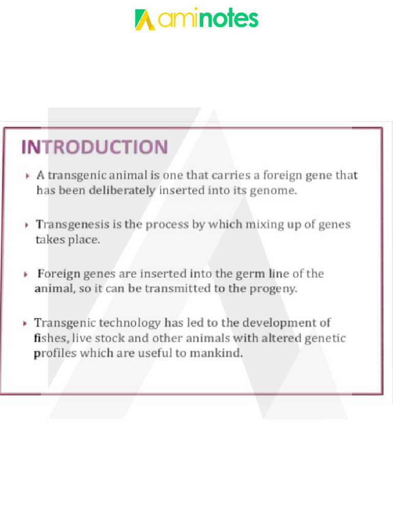 Animal Biotech Mod 5 | PDF