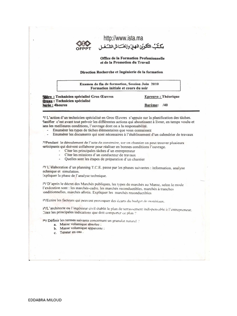 EFF Théorique TSGO 2010 | PDF