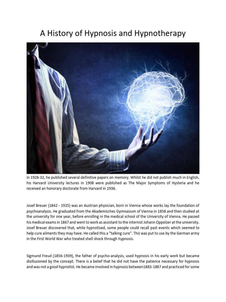 History of Hypnosis and Freud's Role | PDF | Hypnosis | Sigmund Freud