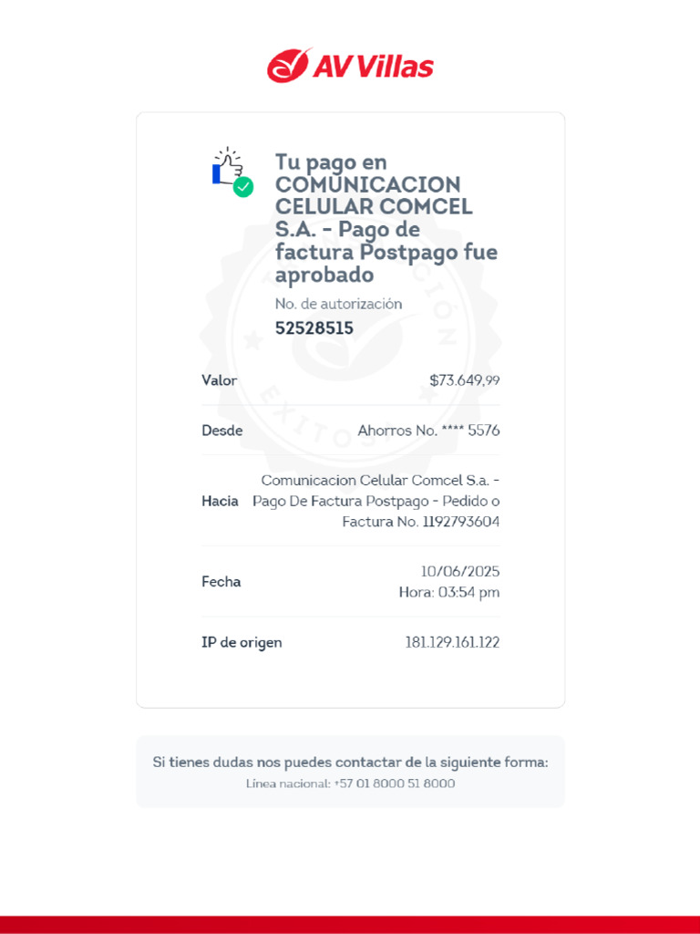 Comprobante (JNGV - 10062025) | PDF