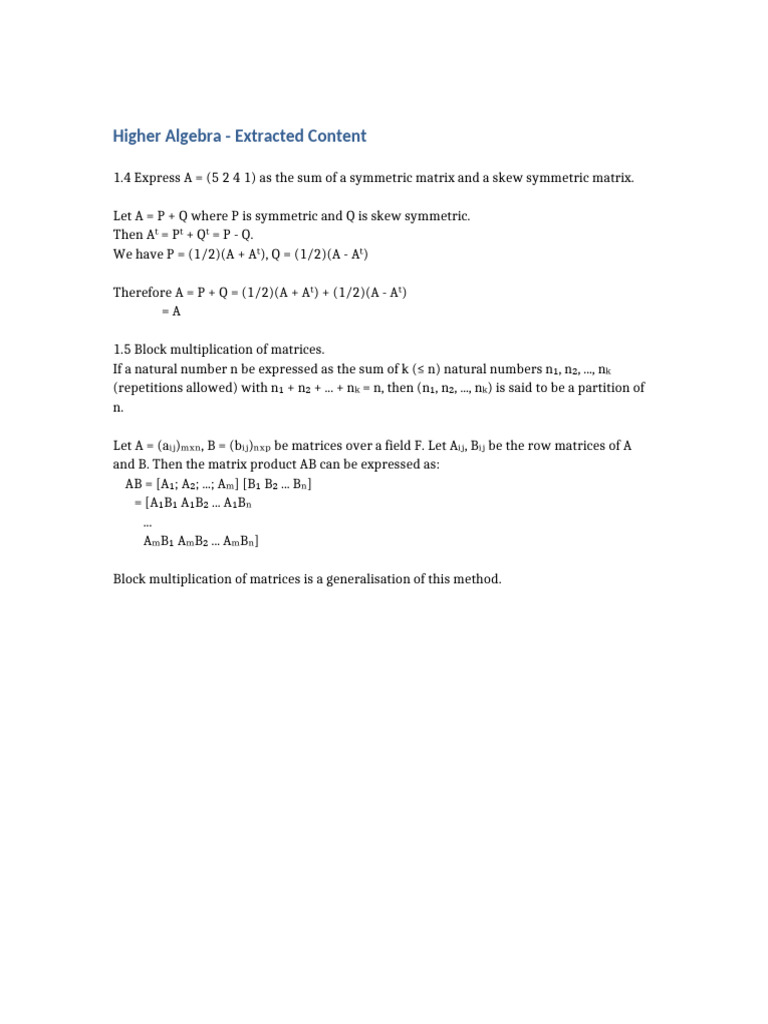 Higher Algebra Extracted | PDF