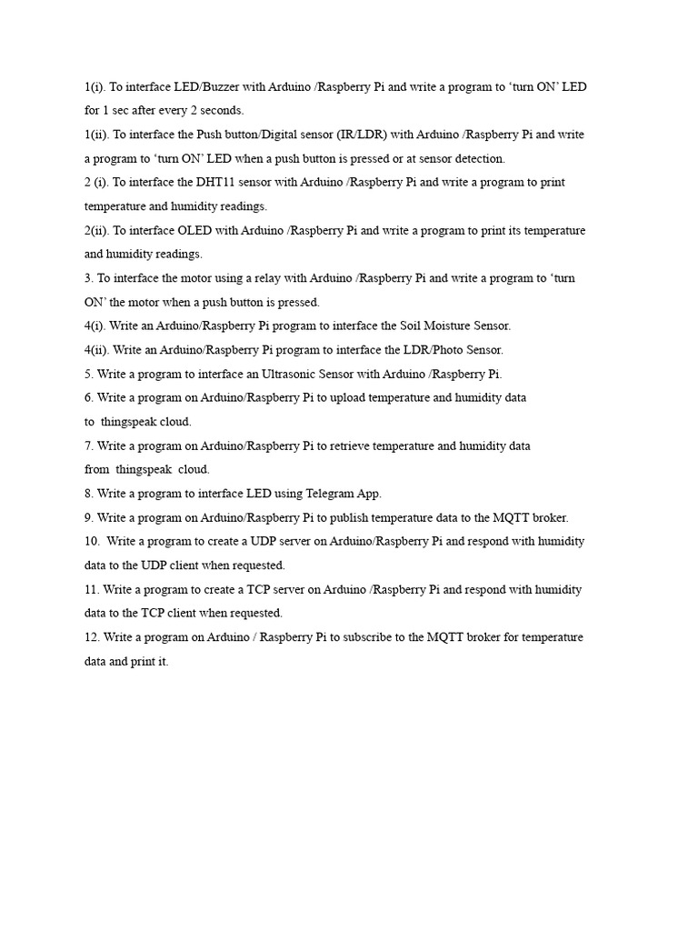 IoT Lab BEC657C Experiments | PDF | Computer Science | Internet Protocols