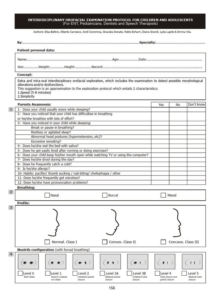 Interdisciplinary Examination Protocol (Children and Adults) | PDF ...