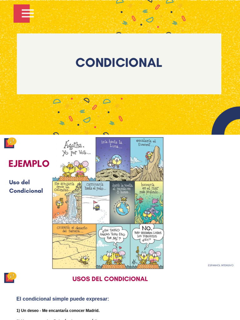 Condicional (Usos y Conjugación) | PDF