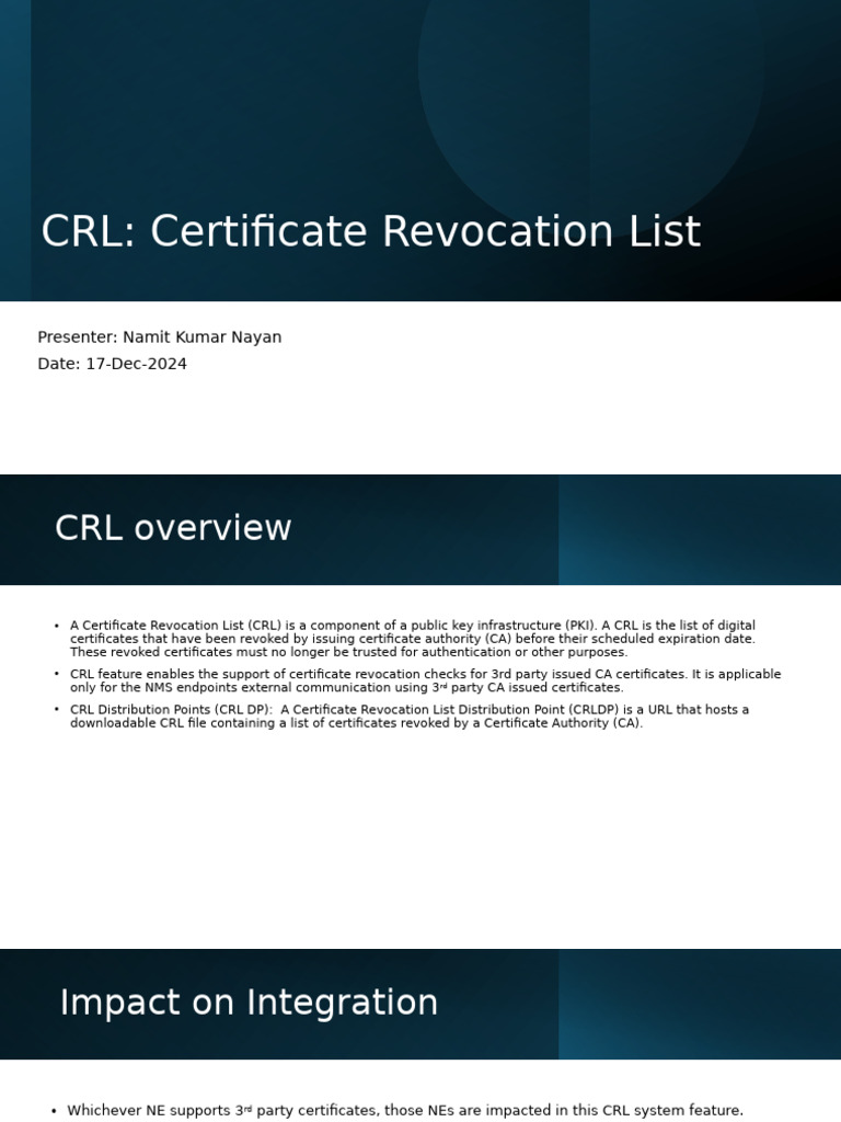 CRL KT | PDF