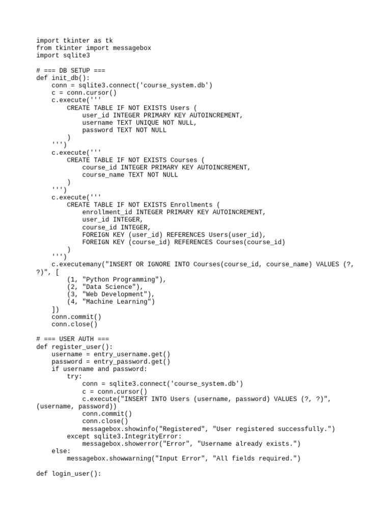 Online Course Reservation | PDF | User (Computing) | Data Management