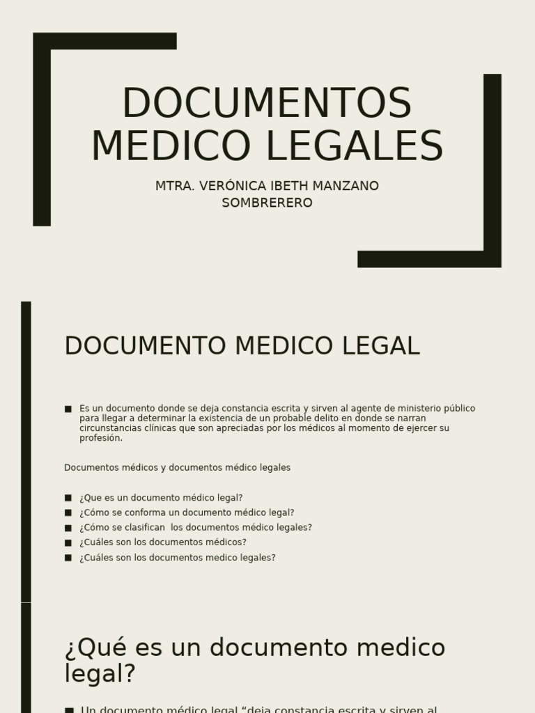 Documentos Medico Legales | PDF | Autopsia | Prescripción médica