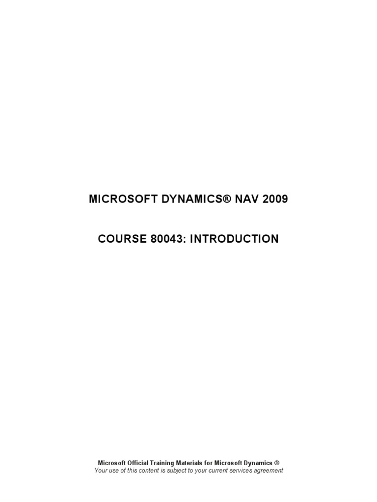 Na2009 Enus Int | PDF | Enterprise Resource Planning | Microsoft Dynamics Nav