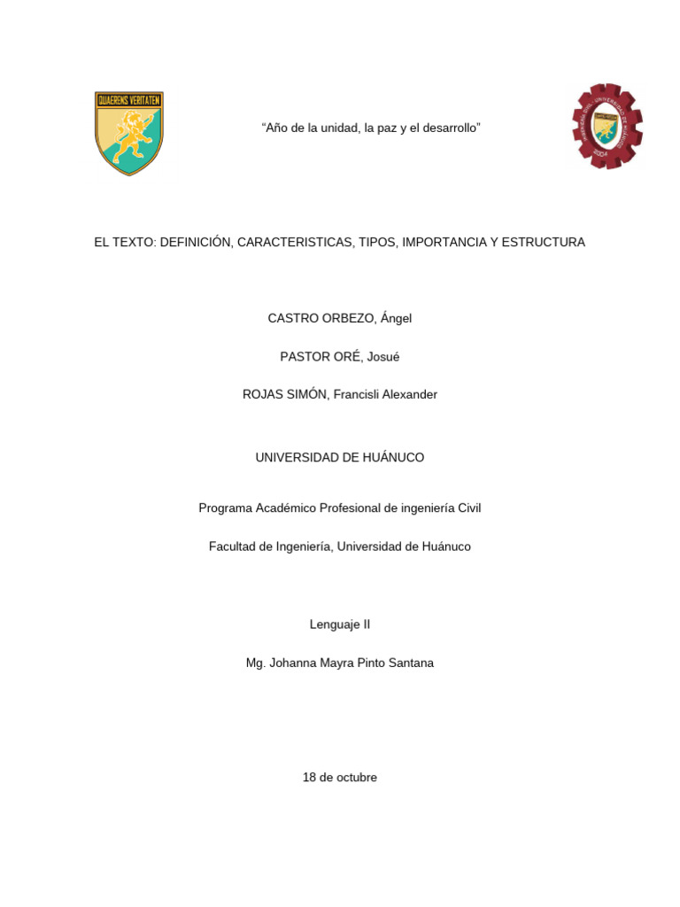 Tipos y Estructura del Texto Escrito | PDF | Comunicación