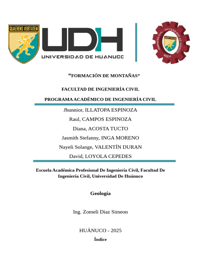 Geo Segunda Tarea | PDF | Placas tectónicas | Montañas