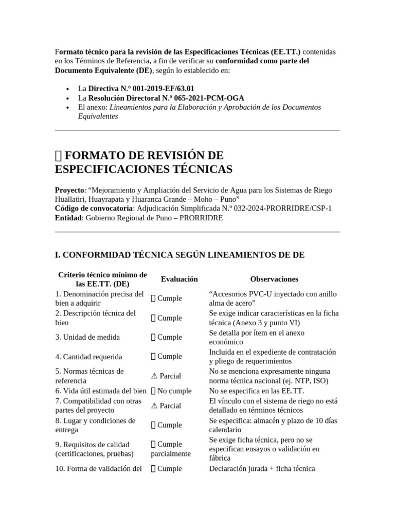 Revision EETT Carpinteria Metalica | PDF