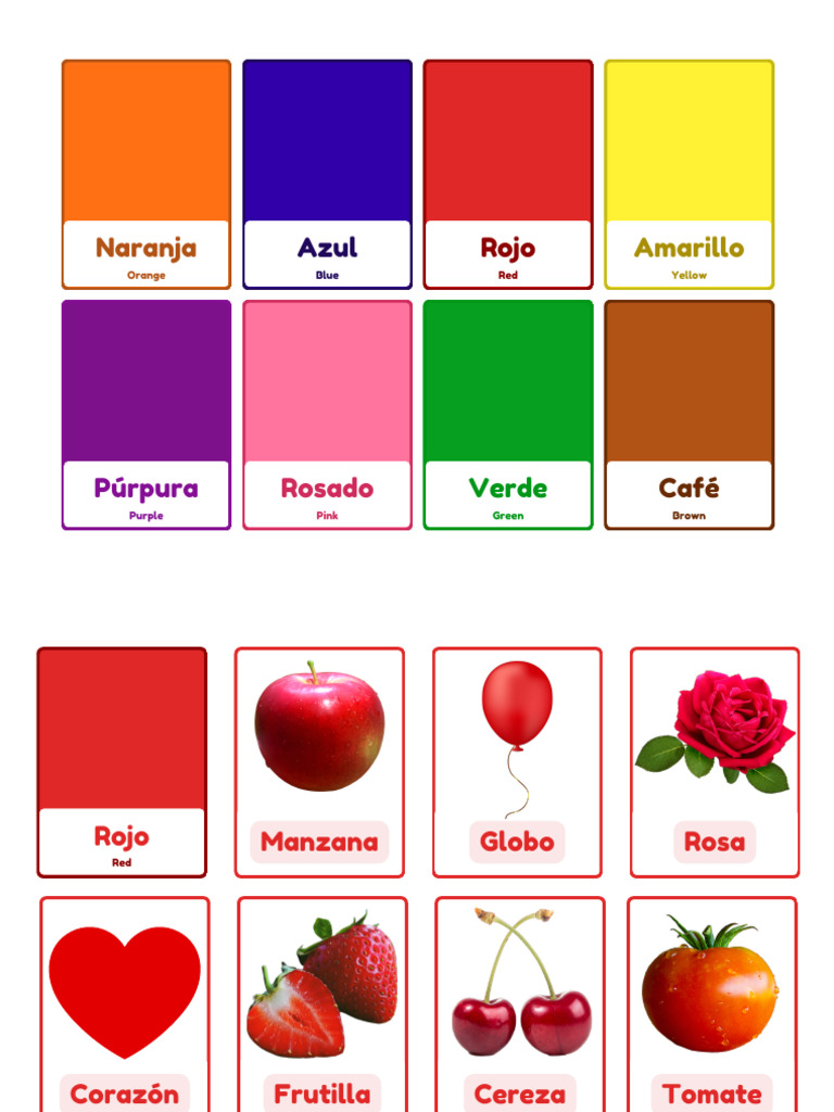 Flashcard Colores | PDF