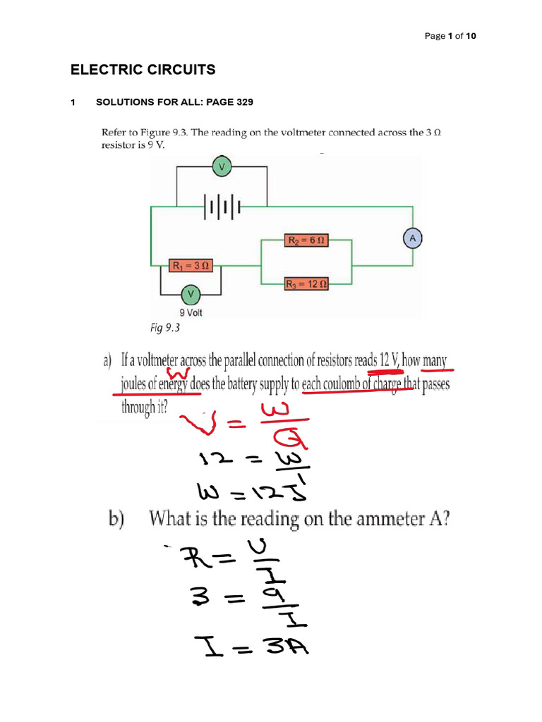 Grade 12 Electric Circuits June Revision | PDF