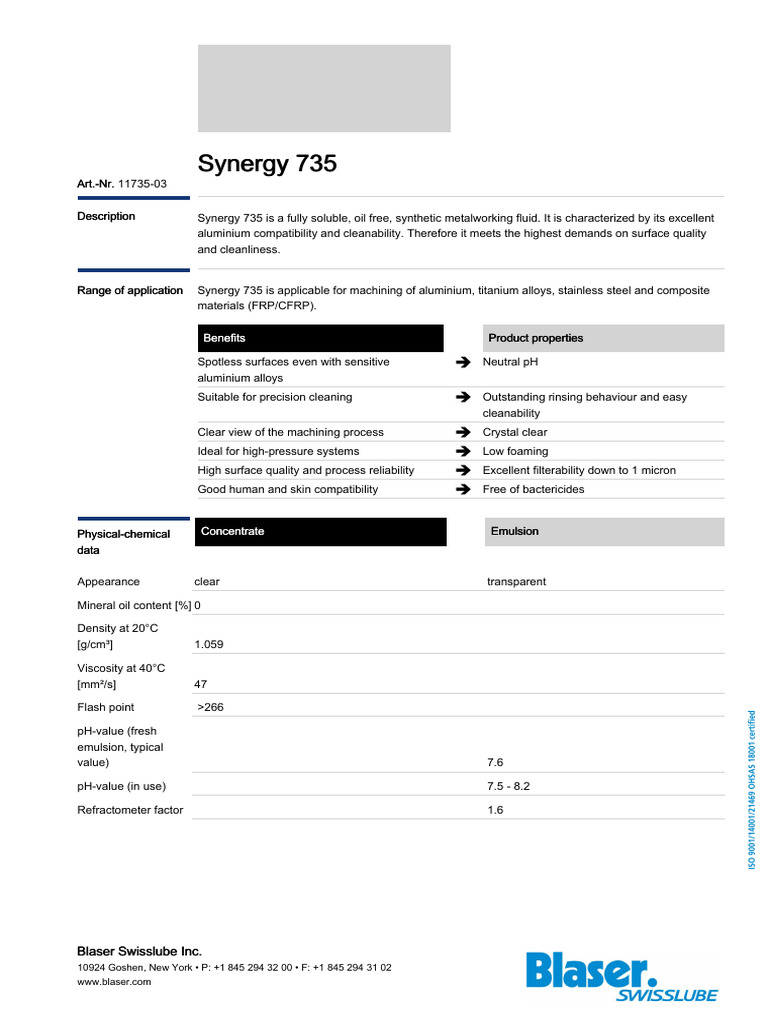 Pids Synergy 735 11735-03 Us 1719929120 | PDF | Ph | Chemical Substances