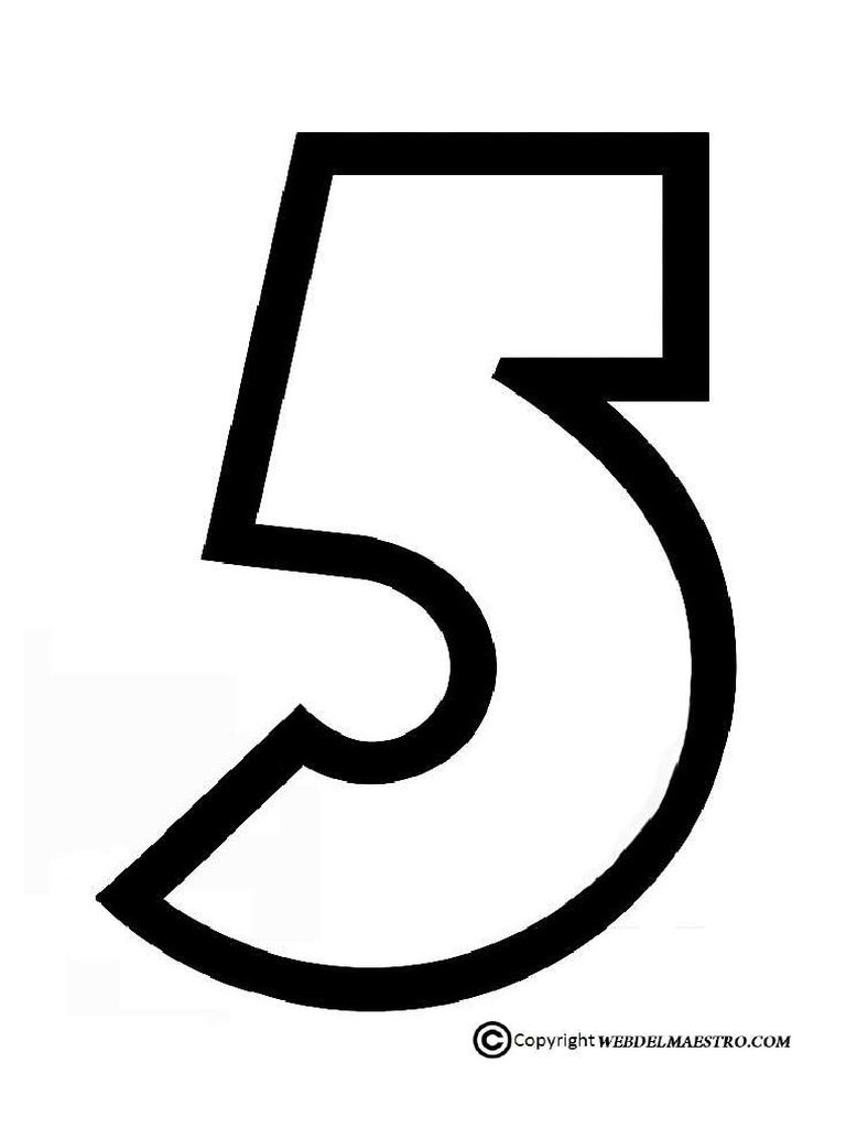 Número 5 para Imprimir | PDF