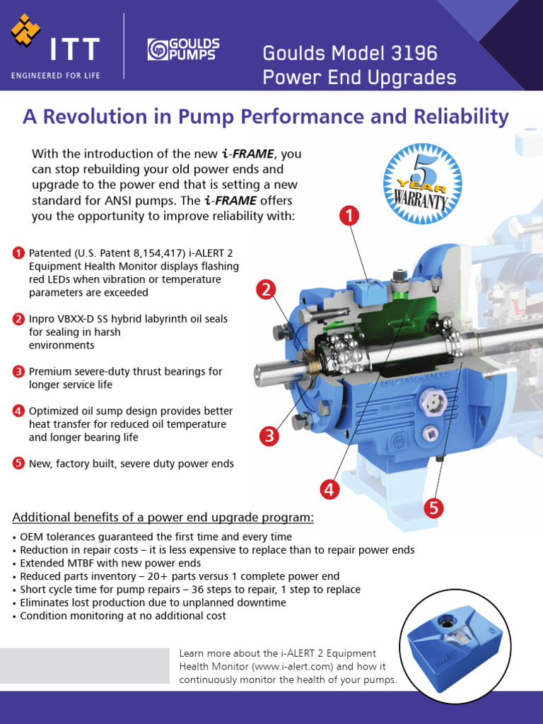Goulds Power End Upgrade Guide | PDF | Pump | Mechanical Engineering