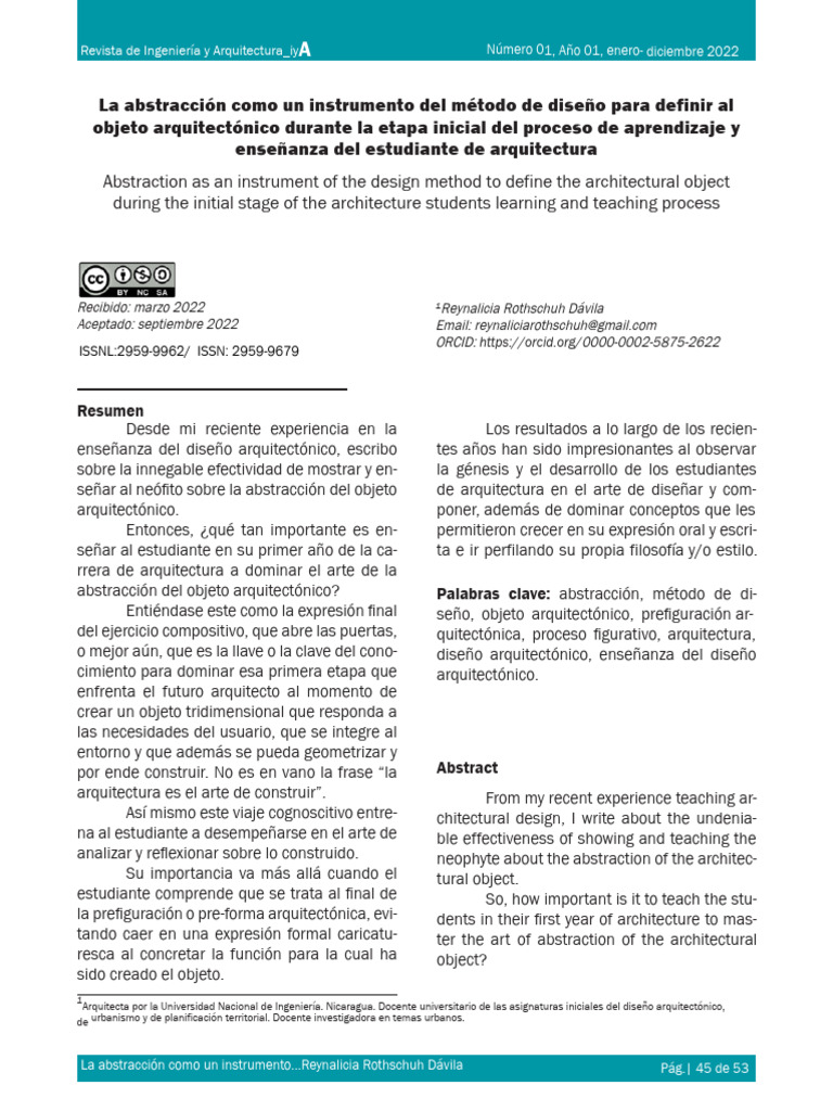 004.ensayo Rothschuh IyA Rev.1 | PDF | Diseño | Abstracción