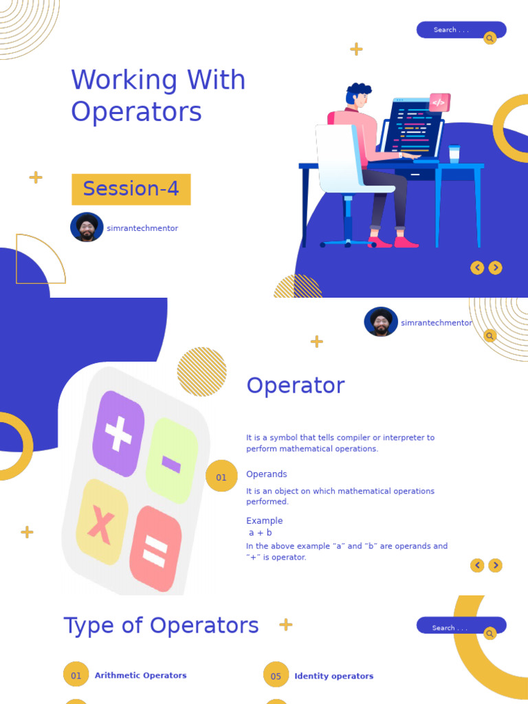 Session 4 Operators In Python Pdf Arithmetic Mathematical Logic