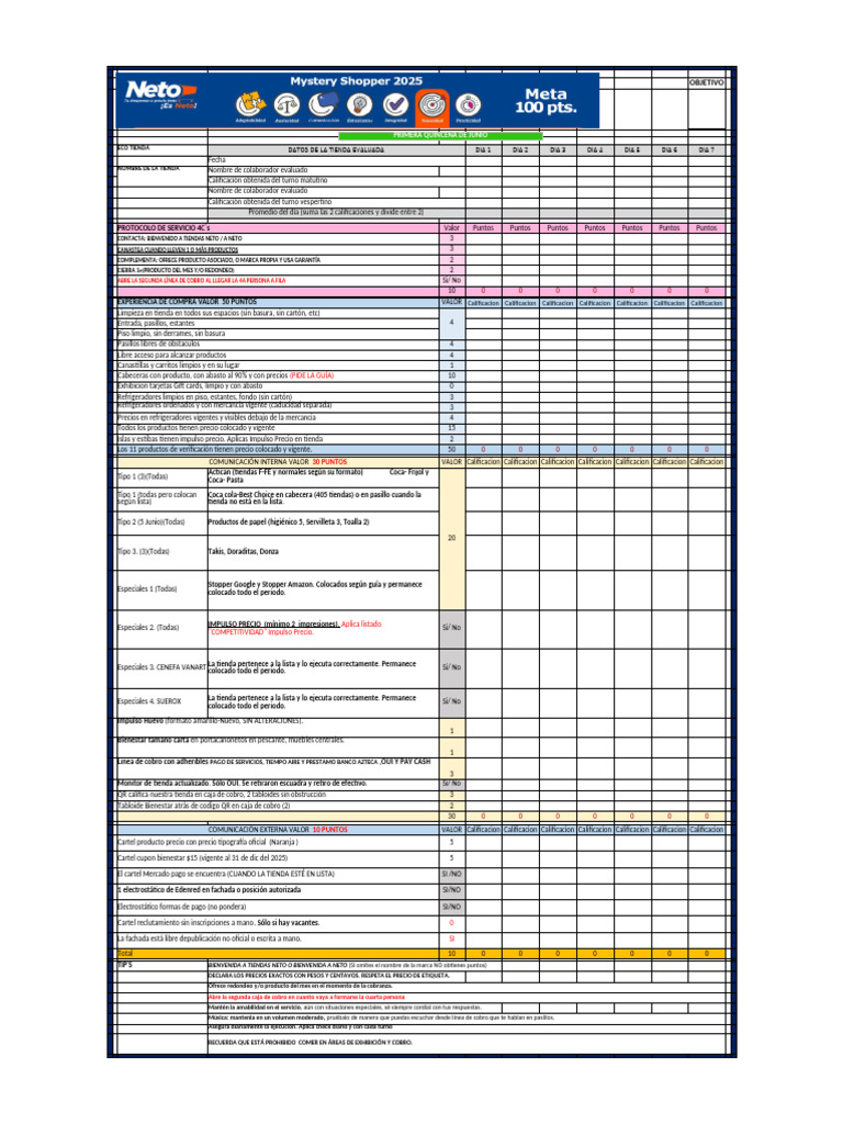 Checklist Sop Msjunio 1q | PDF | México