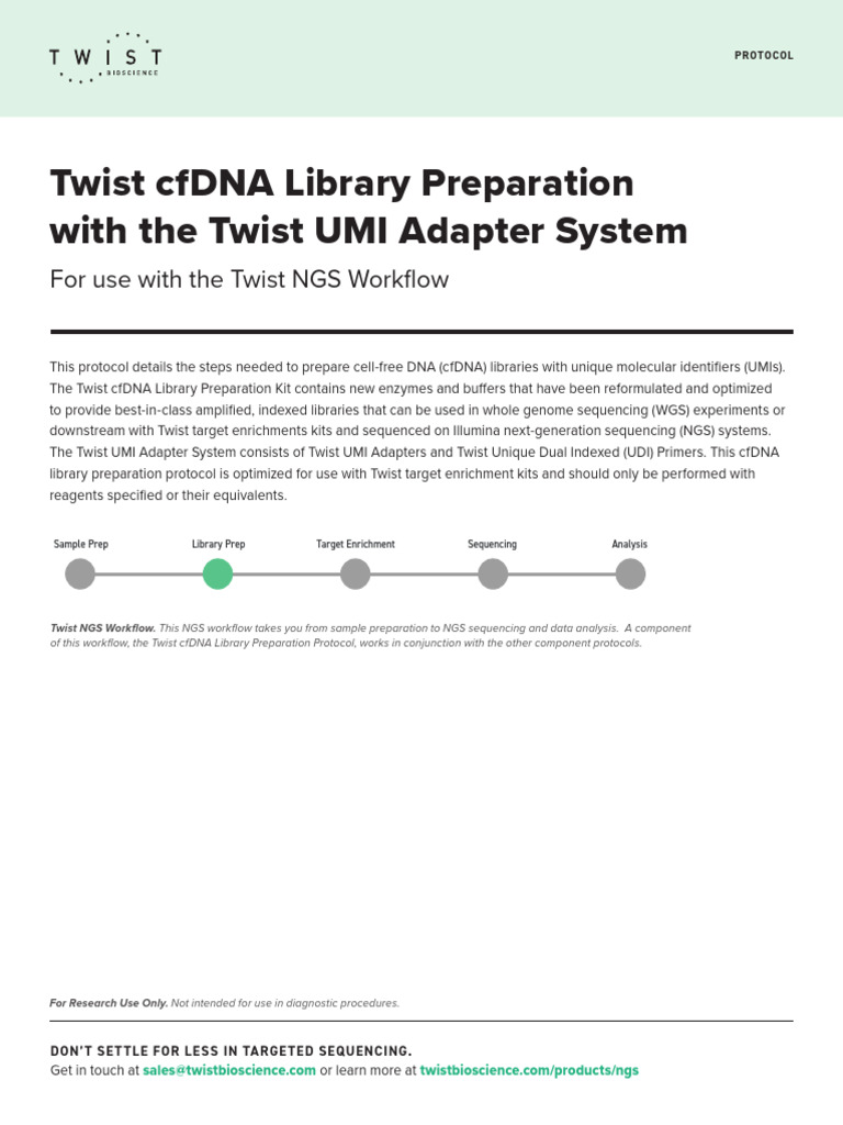 DOC-001472 Twist CfDNA Library Preparation With The Twist UMI Adapter ...