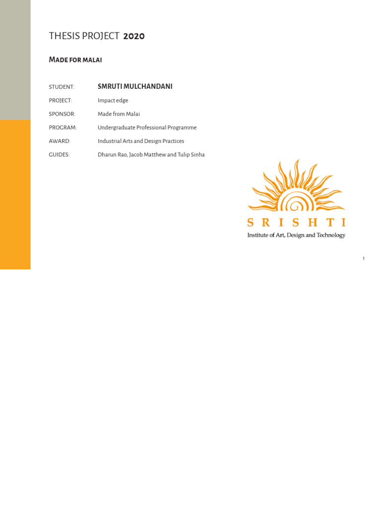 Thesis Project: Made For Malai | PDF