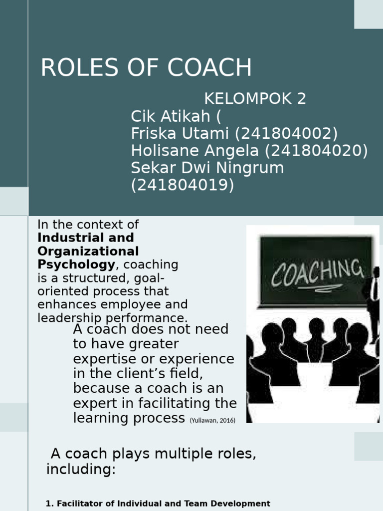 Roles of Coach - English | PDF | Leadership | Business