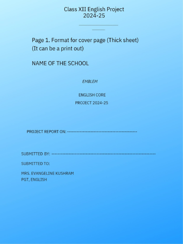English Project Xii | PDF