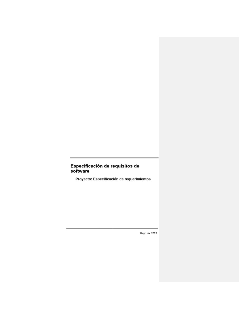Especificaciones de requisitos | PDF | Software | Ingeniería de software