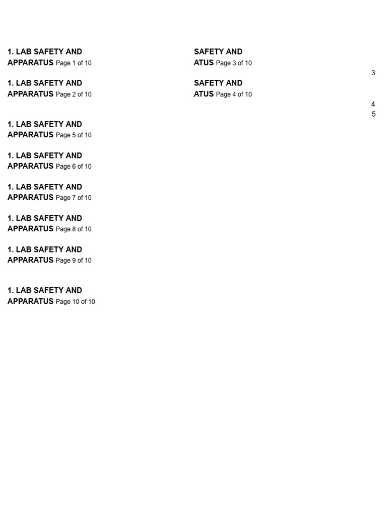 Lab Safety and Measurent Notes Completed | PDF