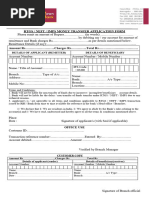 Rtgs Neft Application Form | PDF | Banking Technology | Personal Finance