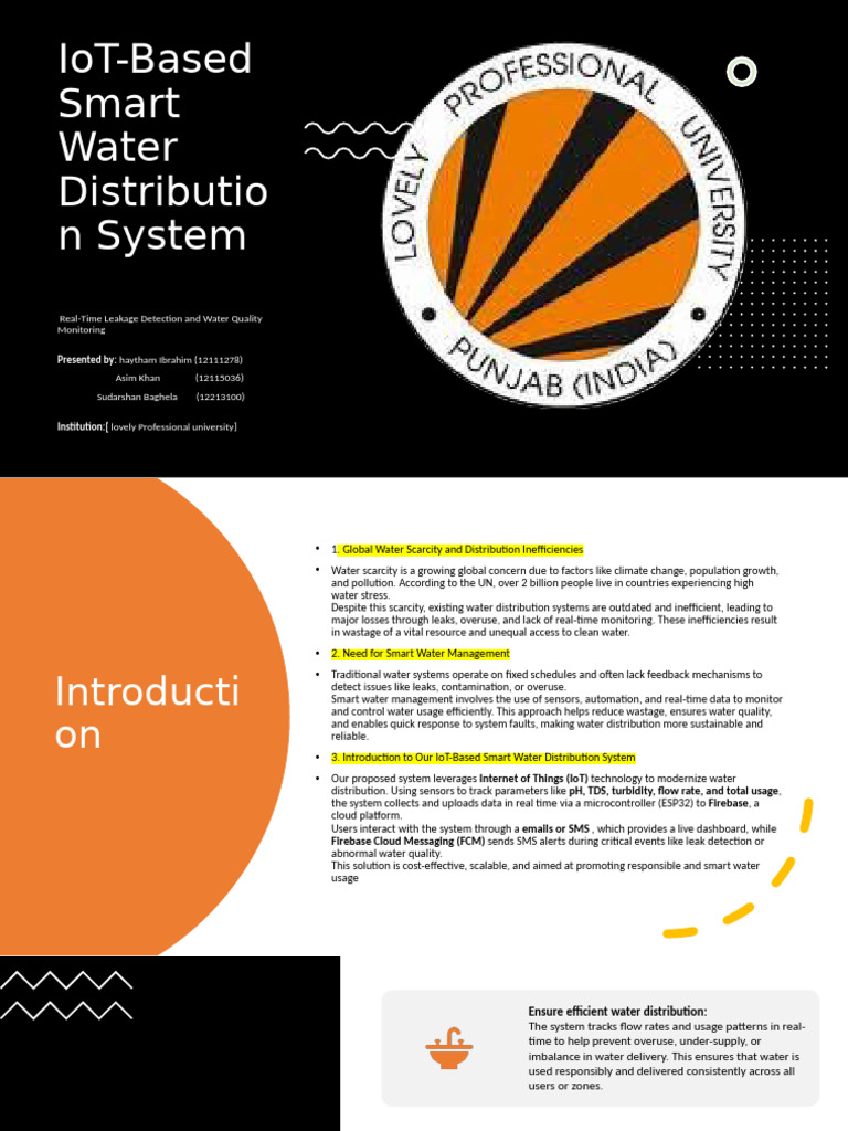 IoT-Based Smart Water Distribution System | PDF | Internet Of Things | Water Quality