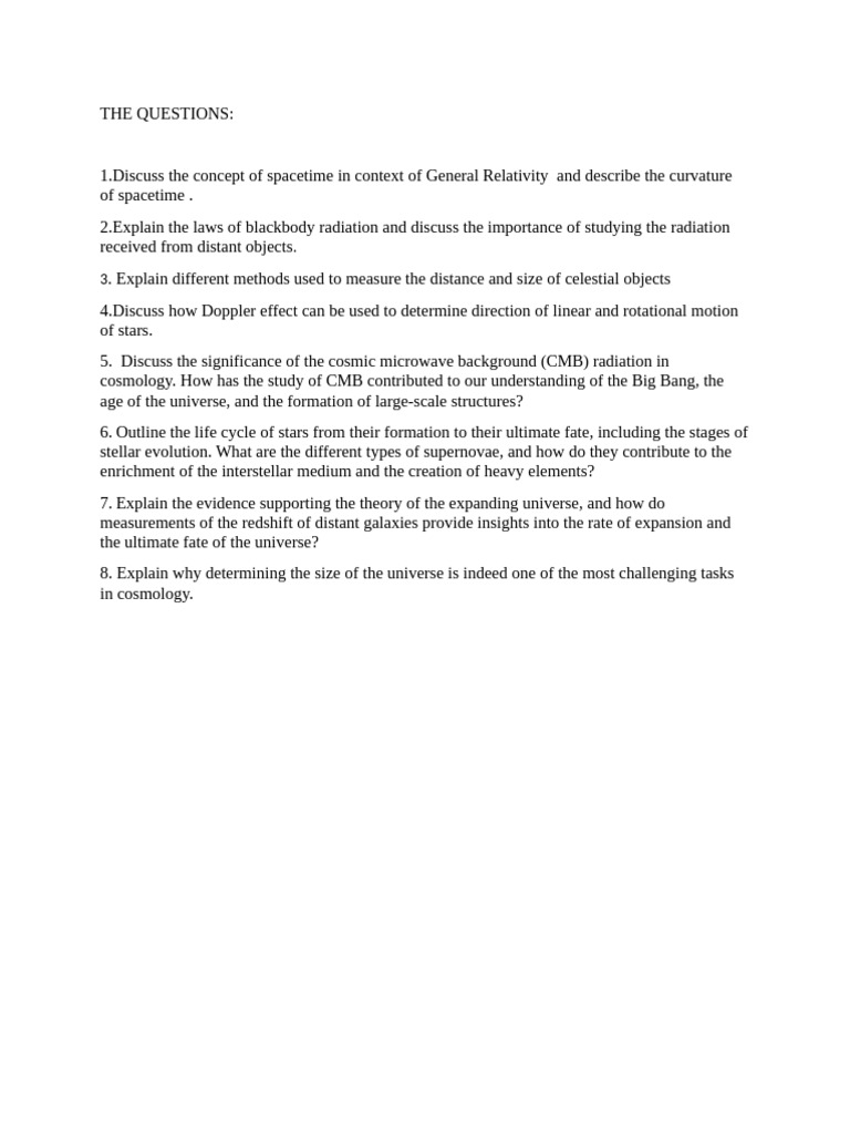 The Questions | PDF