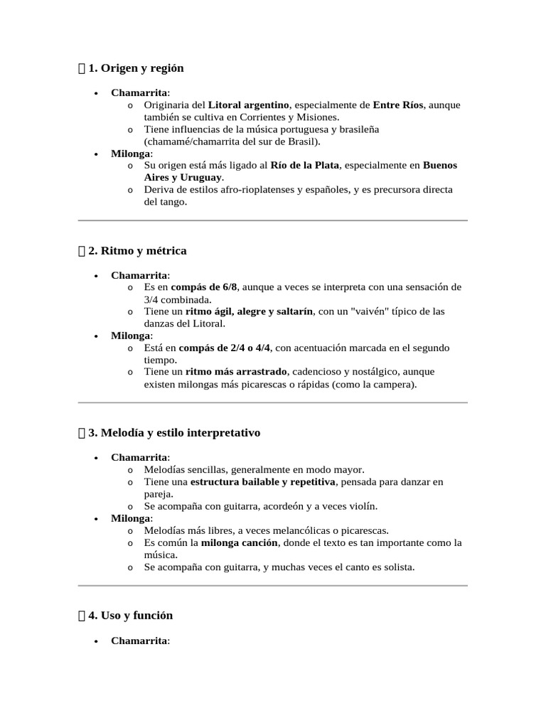 Origen de la Chamarrita Argentina | PDF | Musica Tango | Ritmo