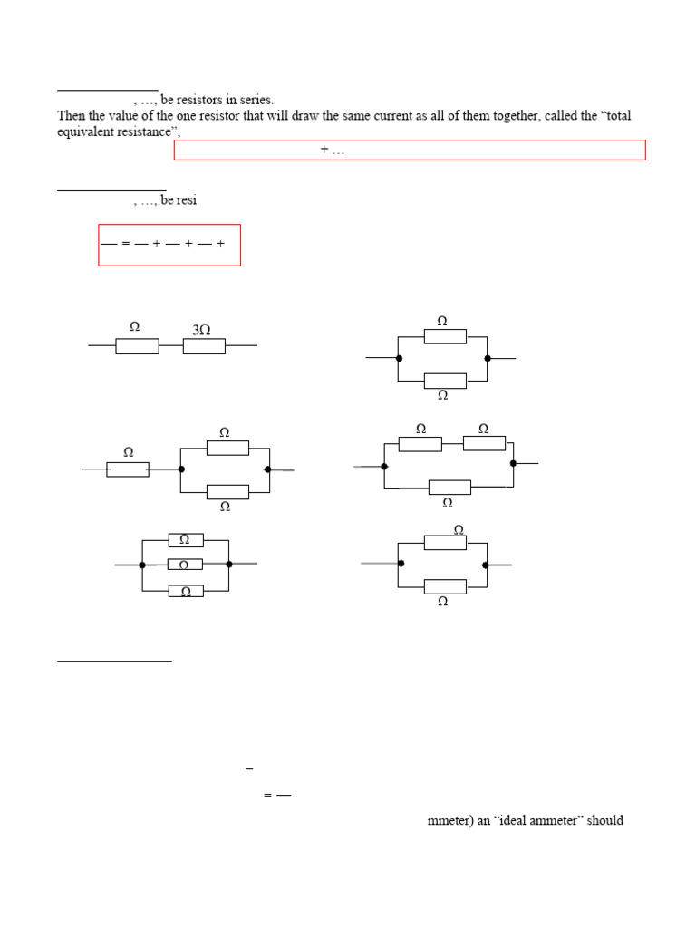 4C Resistors in Series and Parallel | PDF | Resistor | Series And ...