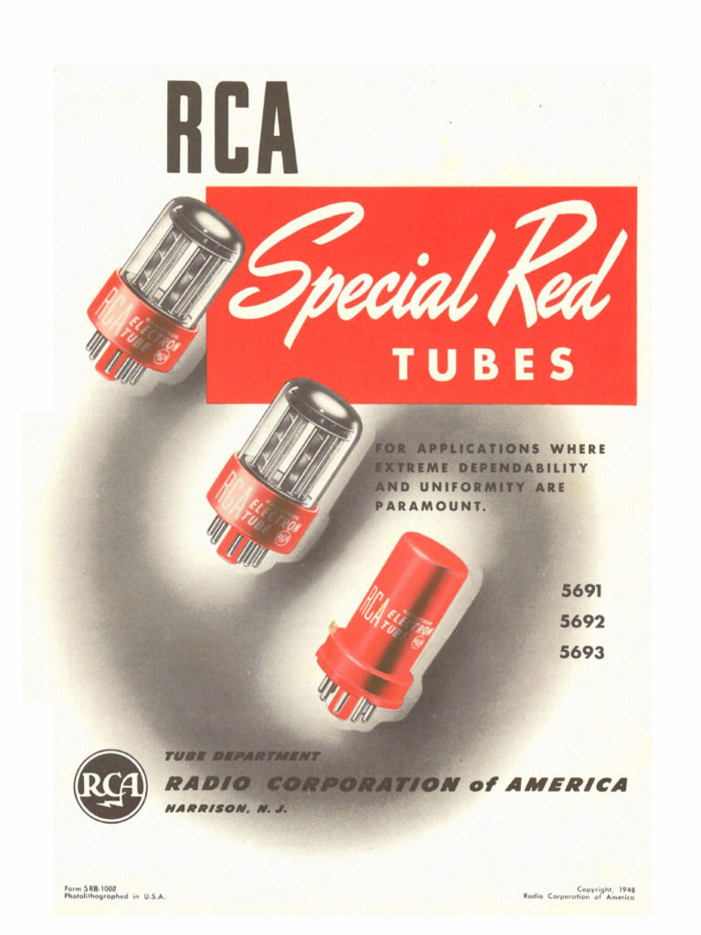 RCA Special Red Tubes | PDF