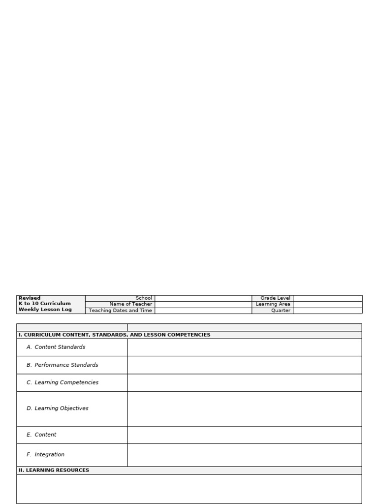 Lesson Planning Template Matatag | PDF