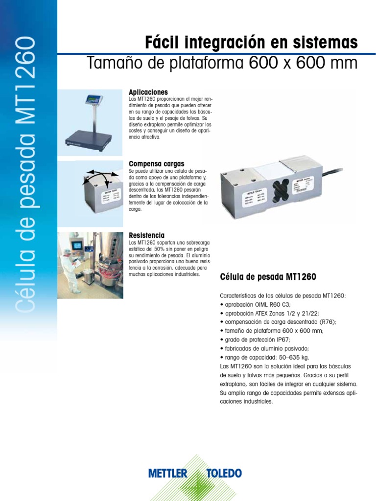 DataSheet MT1260 Load Cell Es 100801 | PDF | Naturaleza | Science