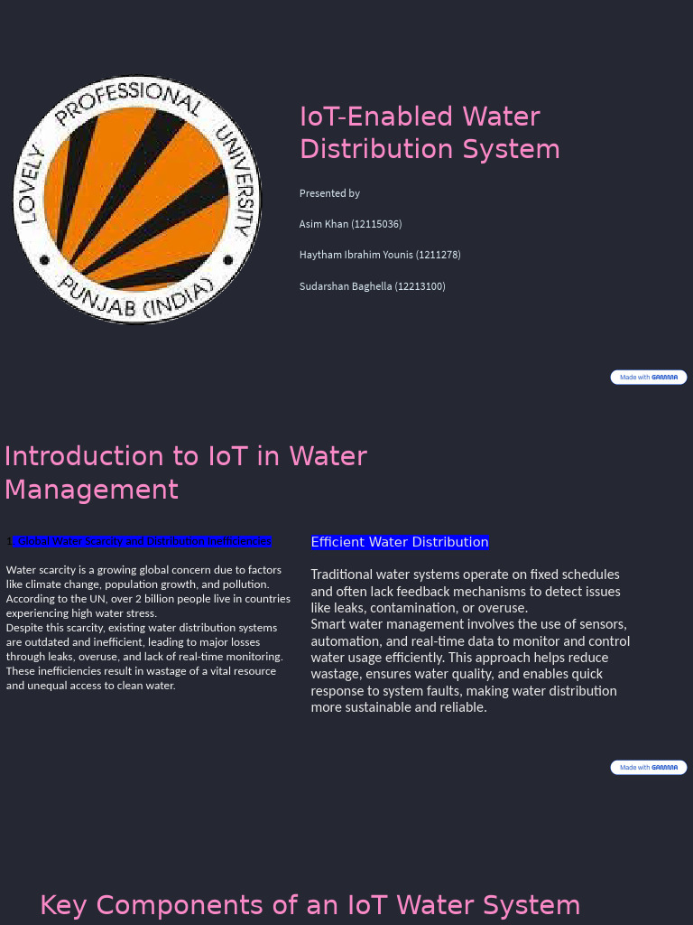 IoT Water Distribution System Overview | PDF | Internet Of Things | Water