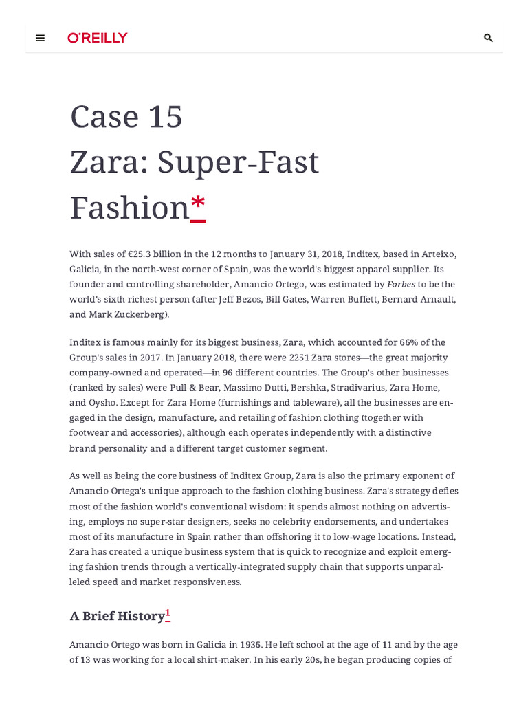Zara Super Fast Fashion Companyfriuvhtirughirtuvhitu | PDF