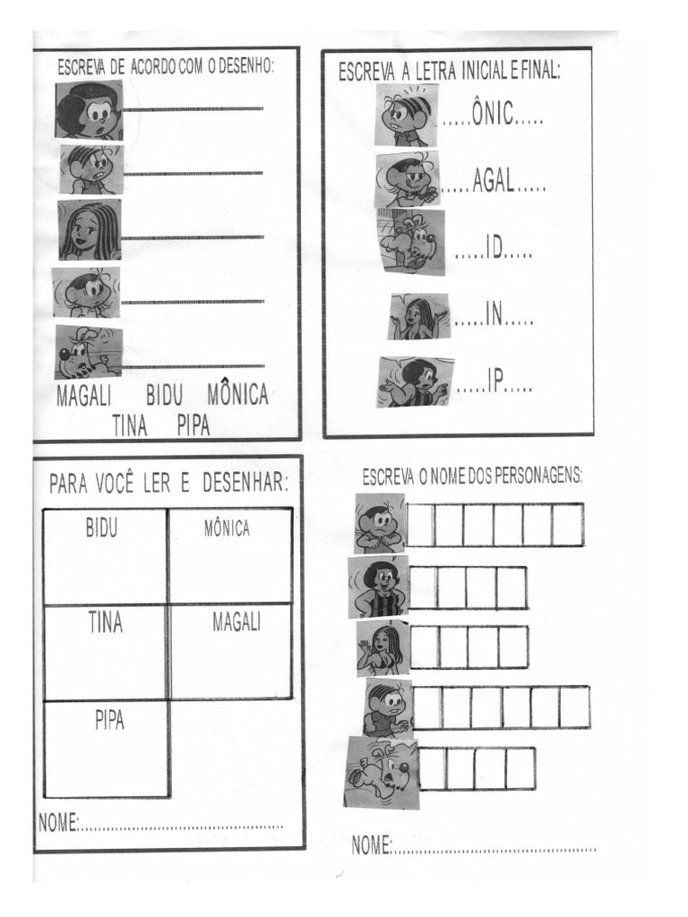 Atividades Monica | PDF