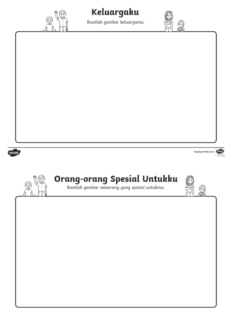 Worksheet Menggambar Keluargaku - Twinkl Indonesia | PDF