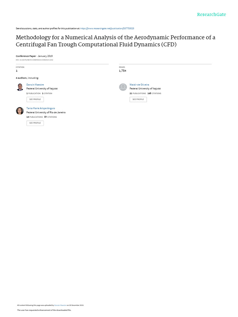 Methodologyfora Numerical Analysisofthe Aerodynamic Performanceofa Centrifugal Fan Trought ...