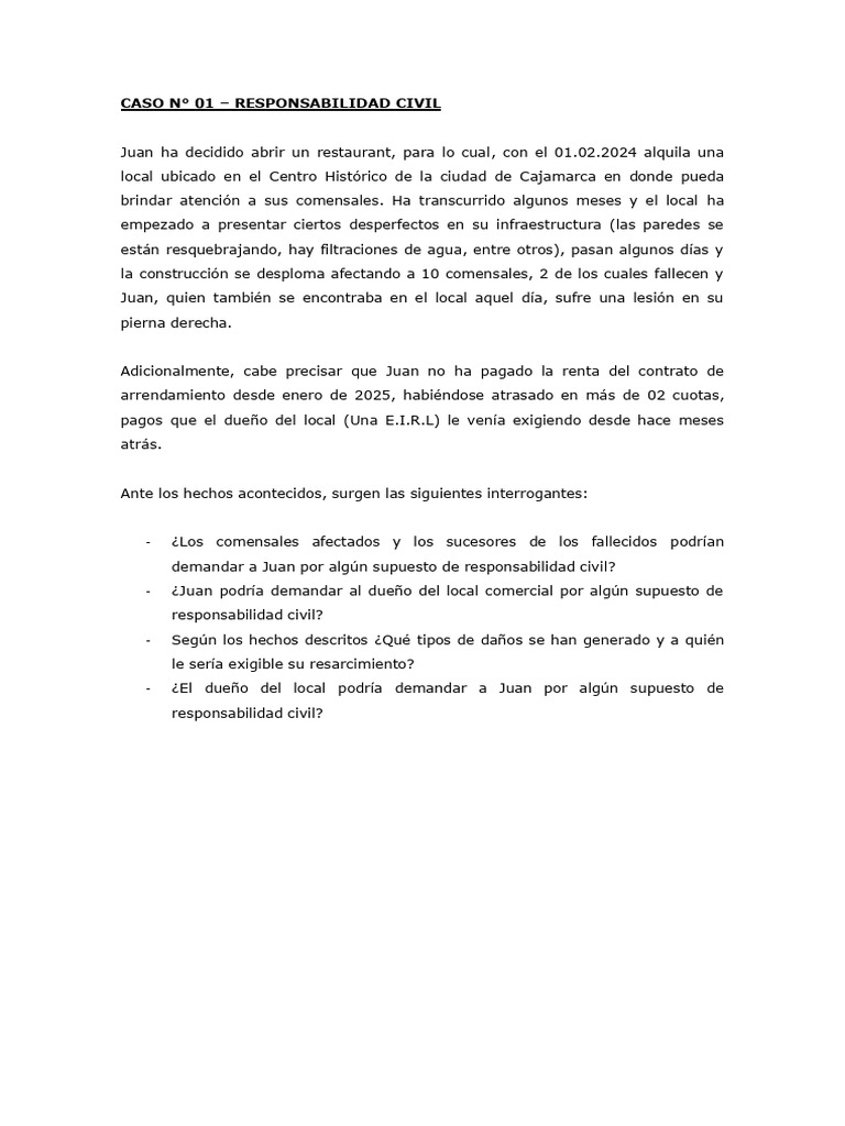 Caso #01. PC Ii | PDF