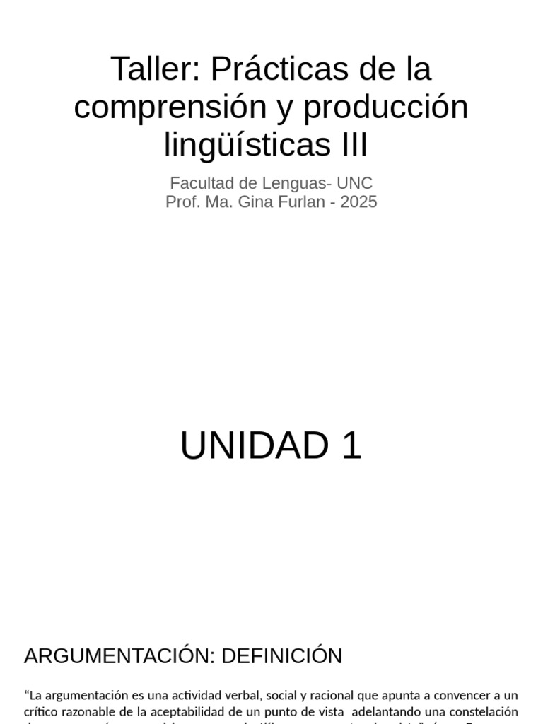 1.1 U1 - Presentación Completa | PDF | Retórica | Inferencia