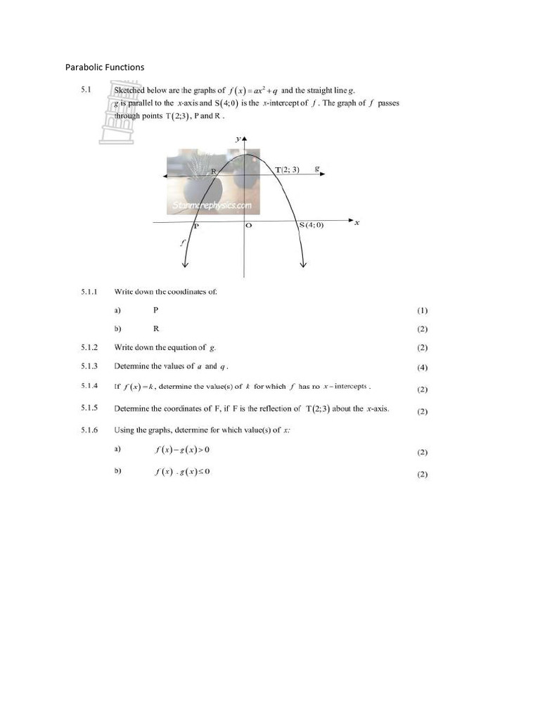 Parabolic Functions | PDF