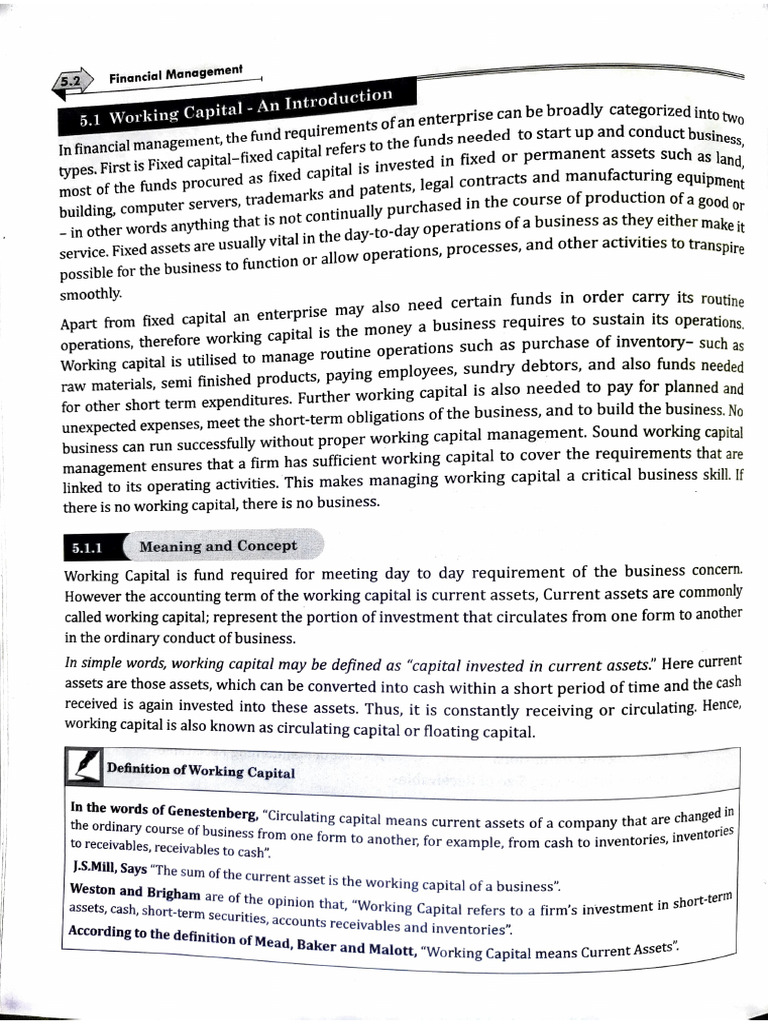 Unit-5 Working Capital Management | PDF | Factoring (Finance) | Working ...