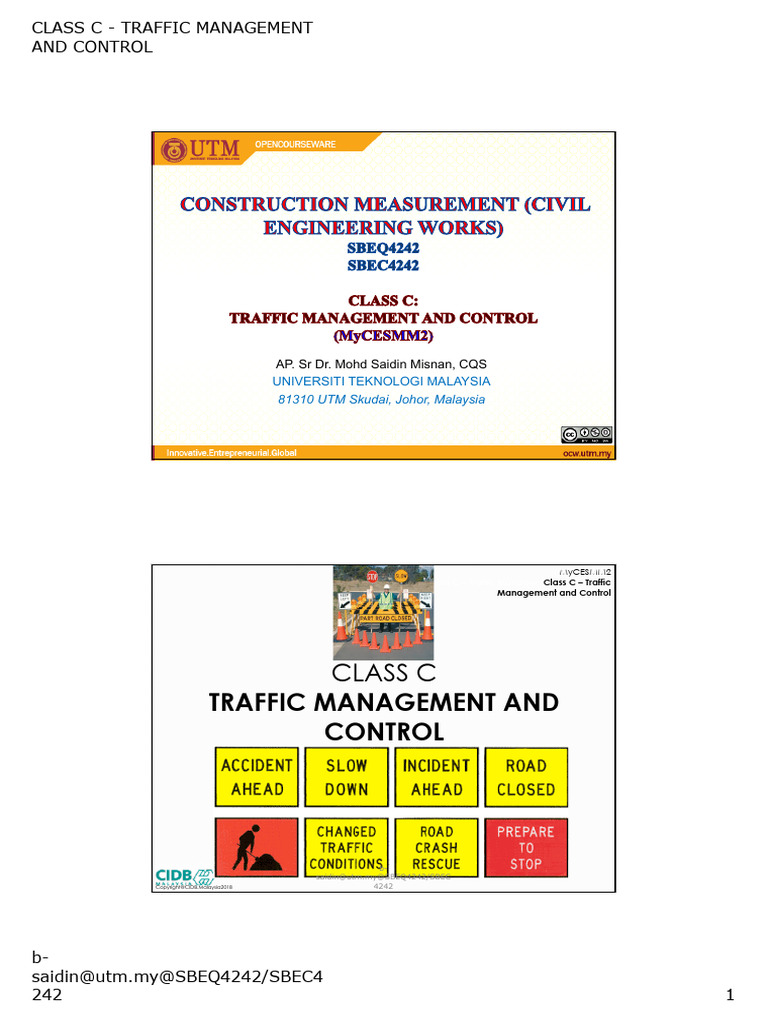 4242 MyCESMM2 Class C - Traffic Management and Control_L | PDF ...