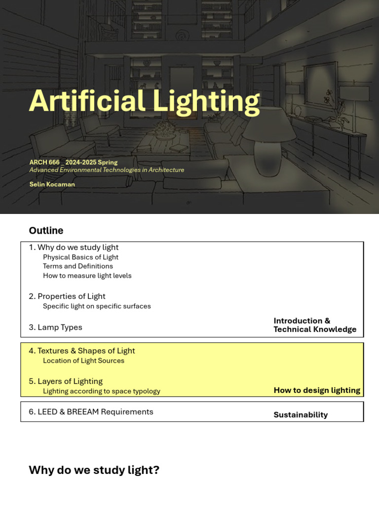 Understanding Artificial Lighting in Architecture | PDF | Fluorescent ...